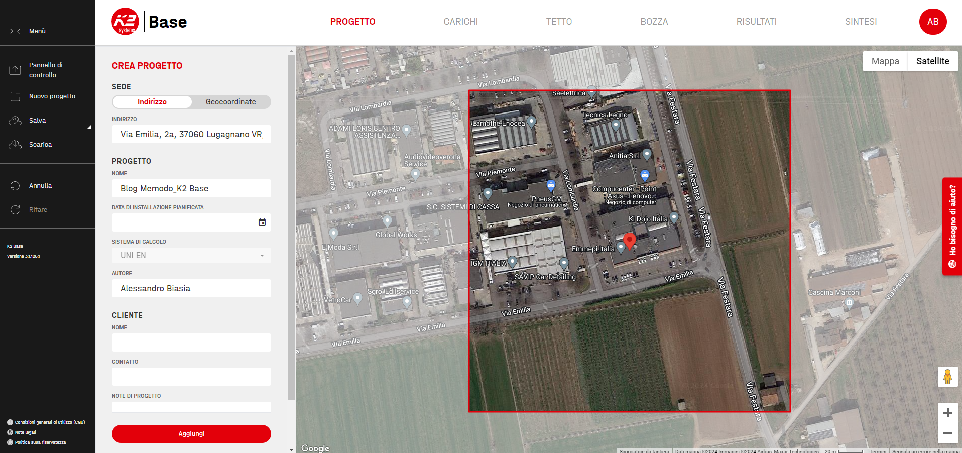 K2 Base per configurare le sottostrutture - Memodo
